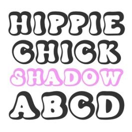 BFC Hippie Chick Retro Shadow Font
