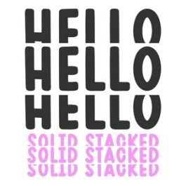 BFC Hello Solid Stacked Font|407505