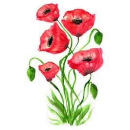 Pink and Red Whimsical Flowers Print and Cut