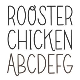 BFC Rooster Chicken Farmhouse Font