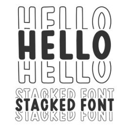 BFC Hello Stacked Font|408286