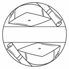 Graduation Cap Round Frame