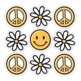 Smiley Face Peace Stickers