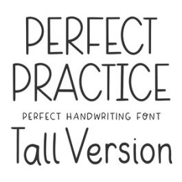 BFC perfect Practice Tall Handwriting Font