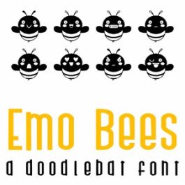 Emo-Bees Doodlebat Font