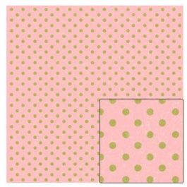 Pastel Pink & Green Polka Dot Background Pattern