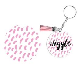 Round Circle Pattern, squiggle Keychain Patterns