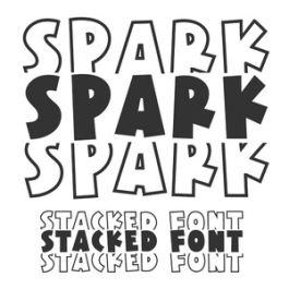 BFC Spark Stacked Bold Display Font