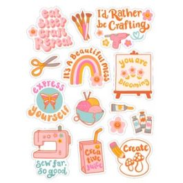 Retro Crafting Stickers