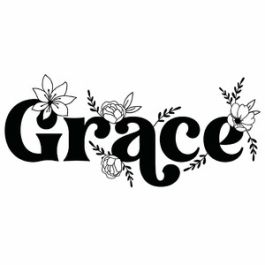 Grace Illustrated Floral Word
