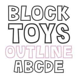 BFC Block Toys Outline Display Font