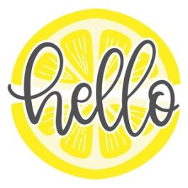 Hello - Lemon Round Frame|411538