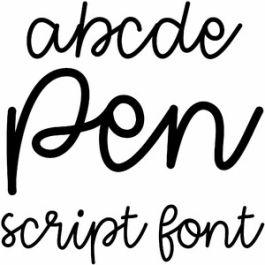 pen script font