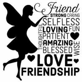 Friend Fairy Wall Art Subway Art Word Art