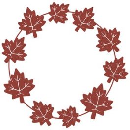 Maple Leaf Round Frame