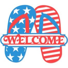 Welcome Flip Flop Sign