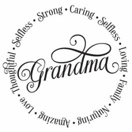 Grandma Word Art Circle