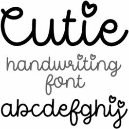 cutie handwriting font