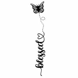 Blessed Butterfly Heart Word