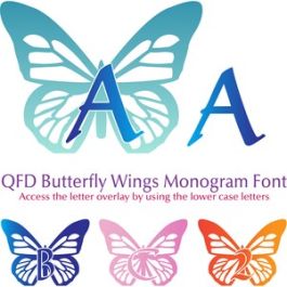 QFD Butterfly Wings Monogram Font