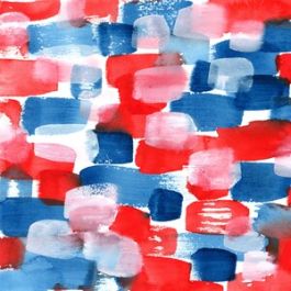 Red White Blue Brushed Watercolor Background Pattern