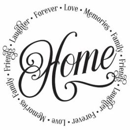 Home Circle Word Art
