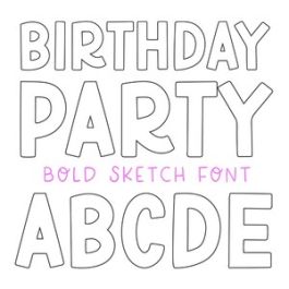 BFC Birthday Party Bold Sketch Font