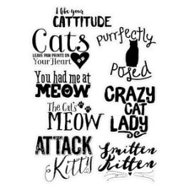 Feline Friends Cat Print and Cut Word Art Titles
