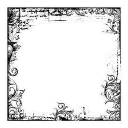 Filigree Grunge Flourish Print and Cut Frame
