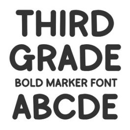 BFC Third Grade Bold Marker Font