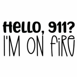 Hello 911 I'm on Fire Quote