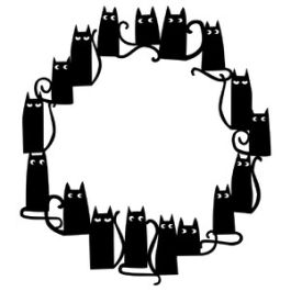 Cat Circle Frame Border