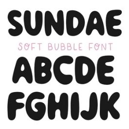 BFC Sundae Bubble Soft Retro Font