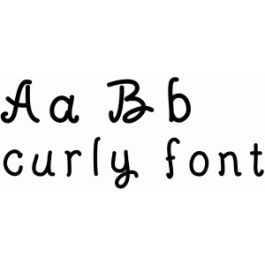 curly font