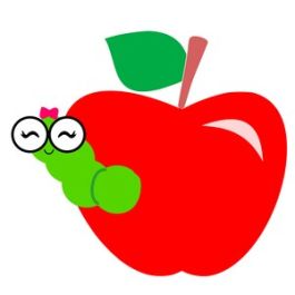 BACK TO SCHOOL APPLE WORM
