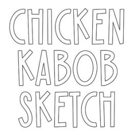 BFC Chicken Kabob Block Sketch Font