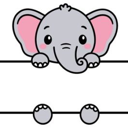 Elephant Name Frame