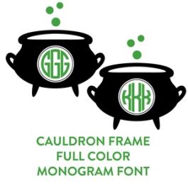 cauldron frame full color monogram font