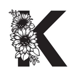 K Sunflower Letter