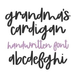 BFC Grandma's Cardigan Brush Handwriting Font