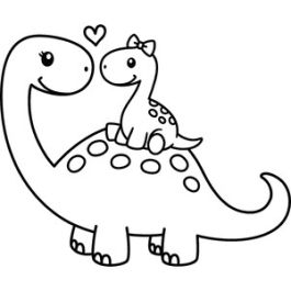 Dinosaur and baby dinosaur|421142