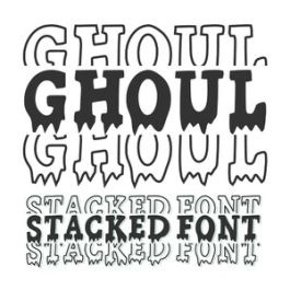 BFC Ghoul Stacked Scary Drip Halloween Font