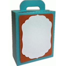 tall carton with labels