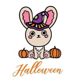 Cute Halloween bunny