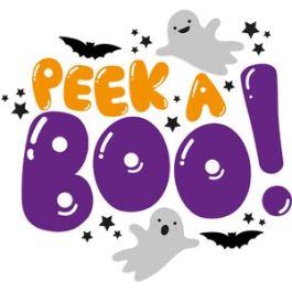 Peek a Boo! Halloween Slogan