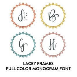 lacey frame full color mongoram font 1