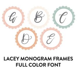 lacey frame full color mongoram font 3