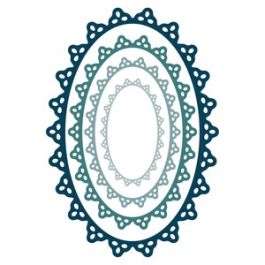 nested lace oval frames