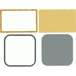 distressed rectangle labels