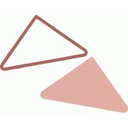 distressed triangle labels